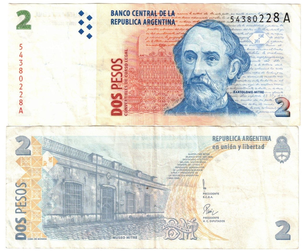 Argentina 2 Pesos Convertibles 1997 VF Sig. 59 – Davenport-Banknotes ...