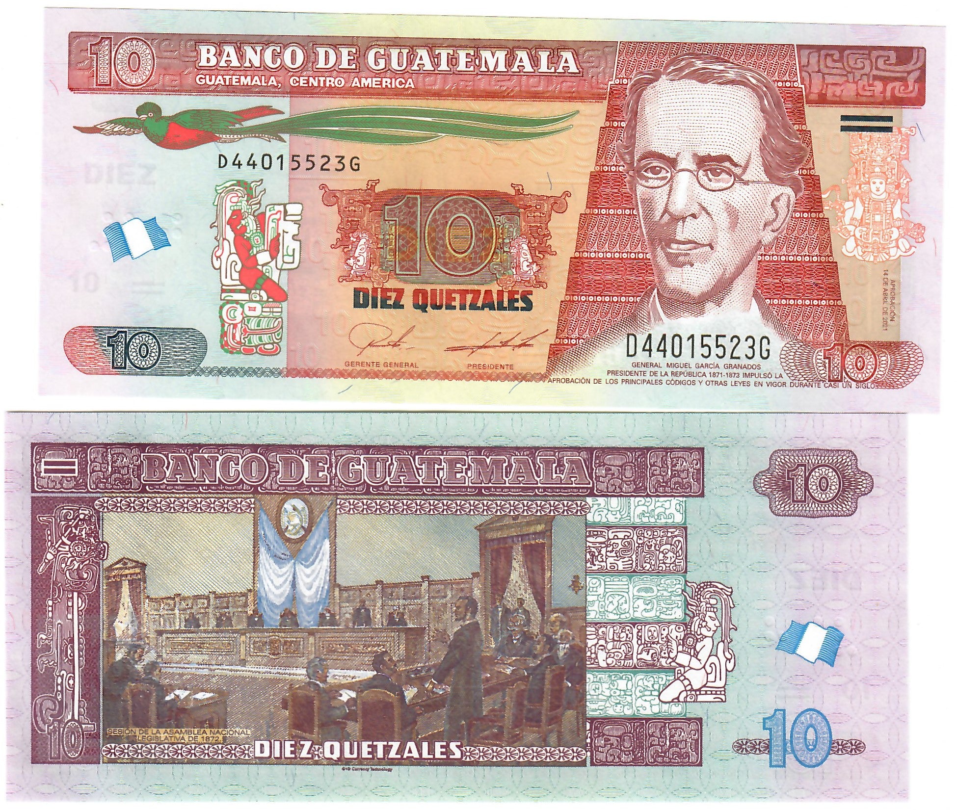 Guatemala 10 Quetzales 2021 UNC G+D – Davenport-Banknotes-and-Coins