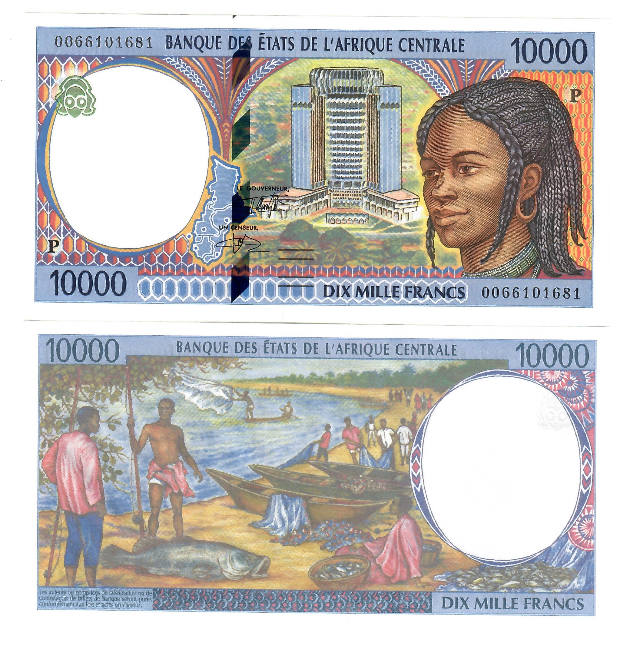 Chad 10000 Francs CFA 1994 (2000) UNC (P) – Davenport-Banknotes-and-Coins