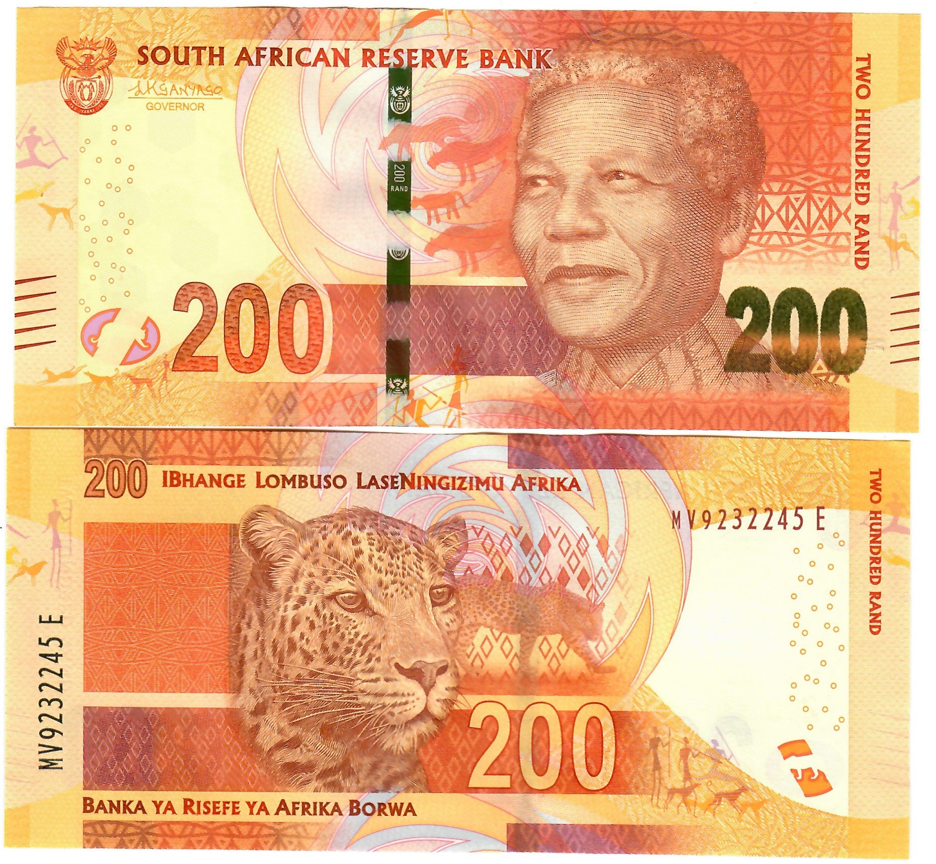 South Africa 200 Rand 2012 (2015) UNC "Kganyago" – Davenport-Banknotes ...