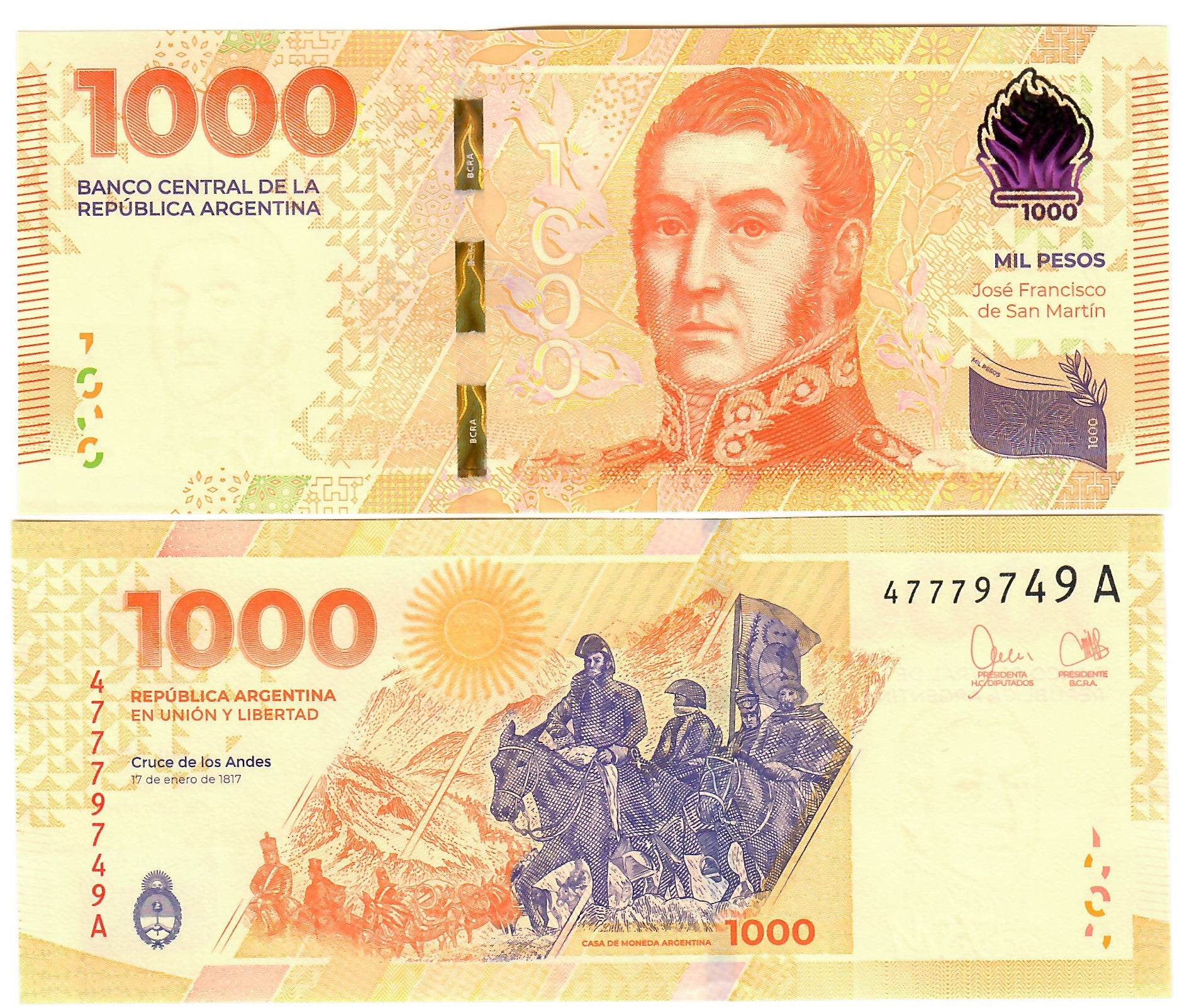 Argentina 1000 Pesos 2023 UNC – Davenport-Banknotes-and-Coins