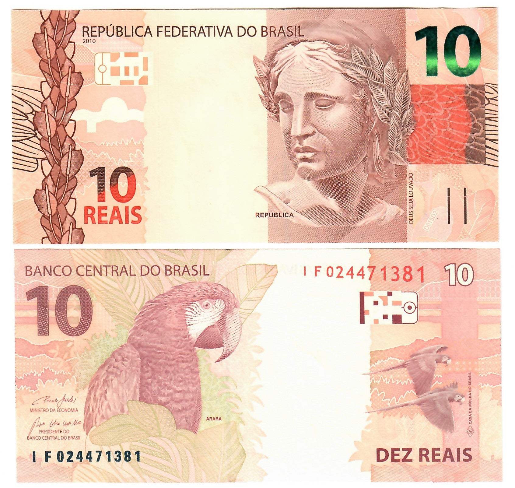 Brazil 10 Reais 2010 (2022) UNC – Davenport-Banknotes-and-Coins