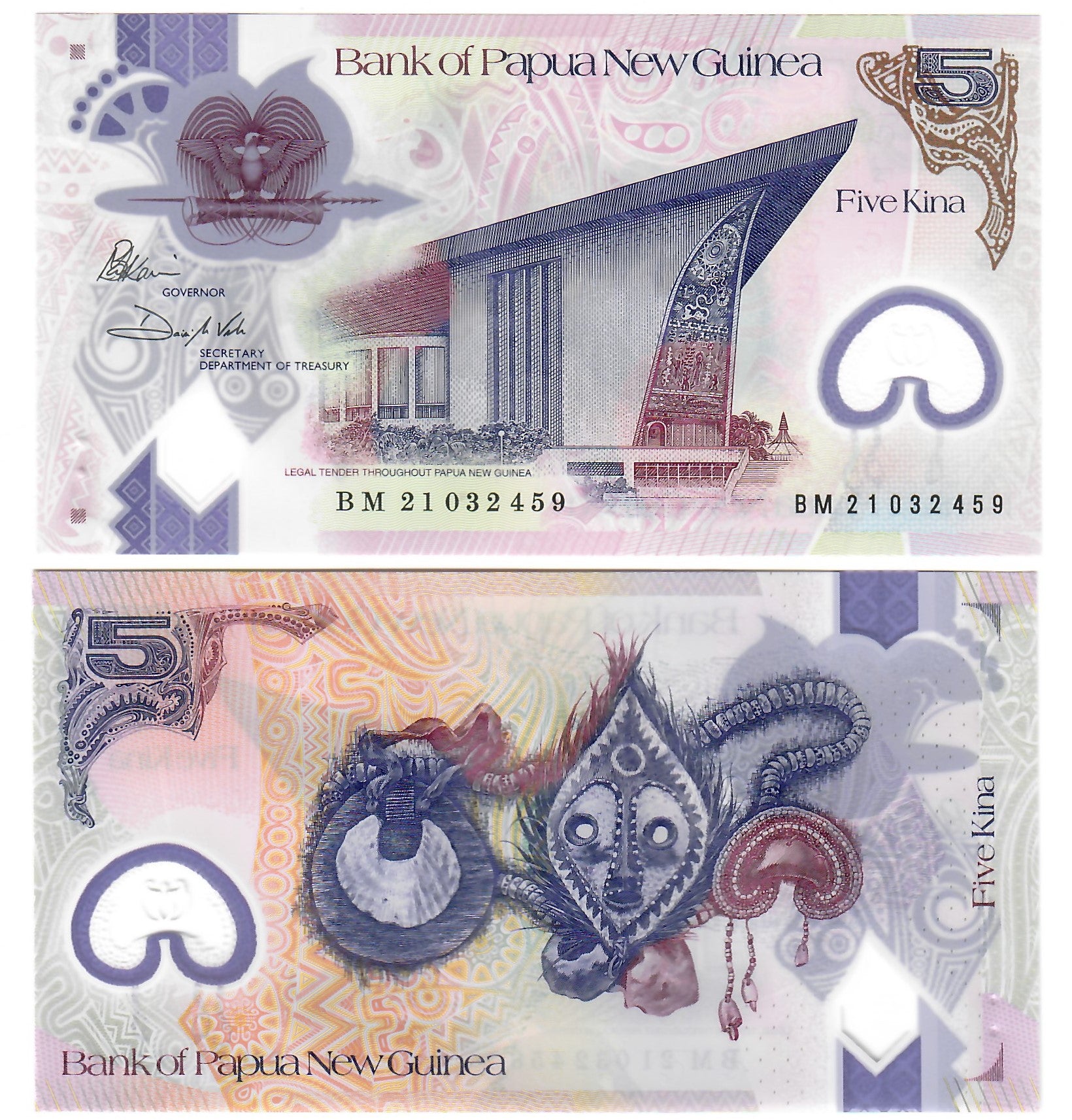 Papua New Guinea 5 Kina 2021 UNC – Davenport-Banknotes-and-Coins