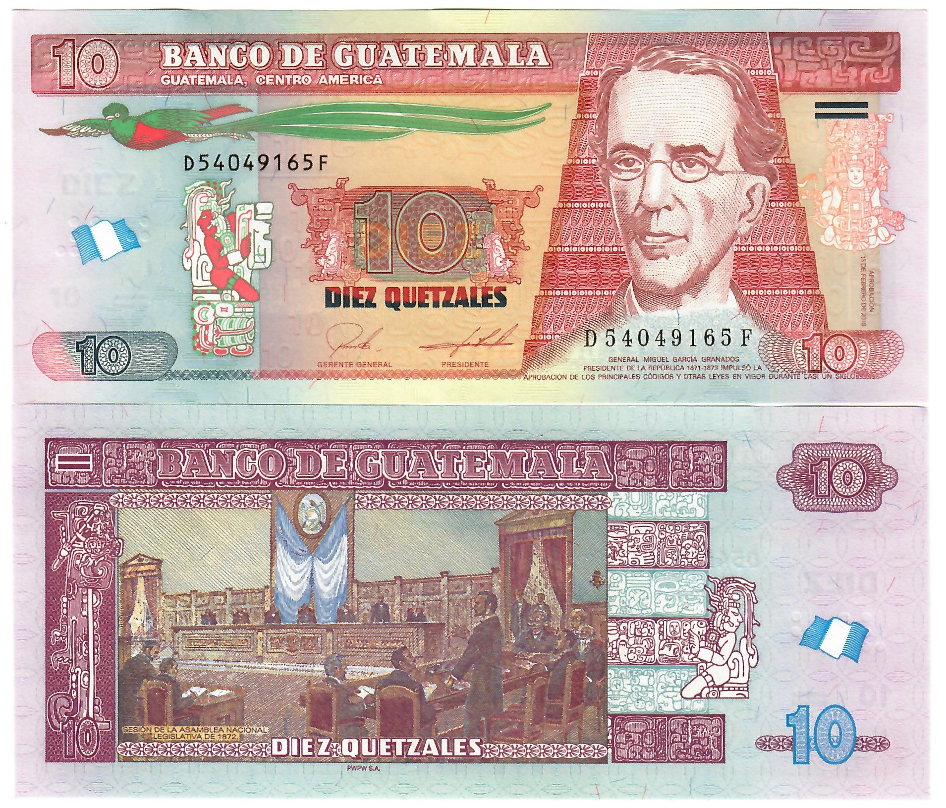 Guatemala 10 Quetzales 2019 UNC – Davenport-Banknotes-and-Coins