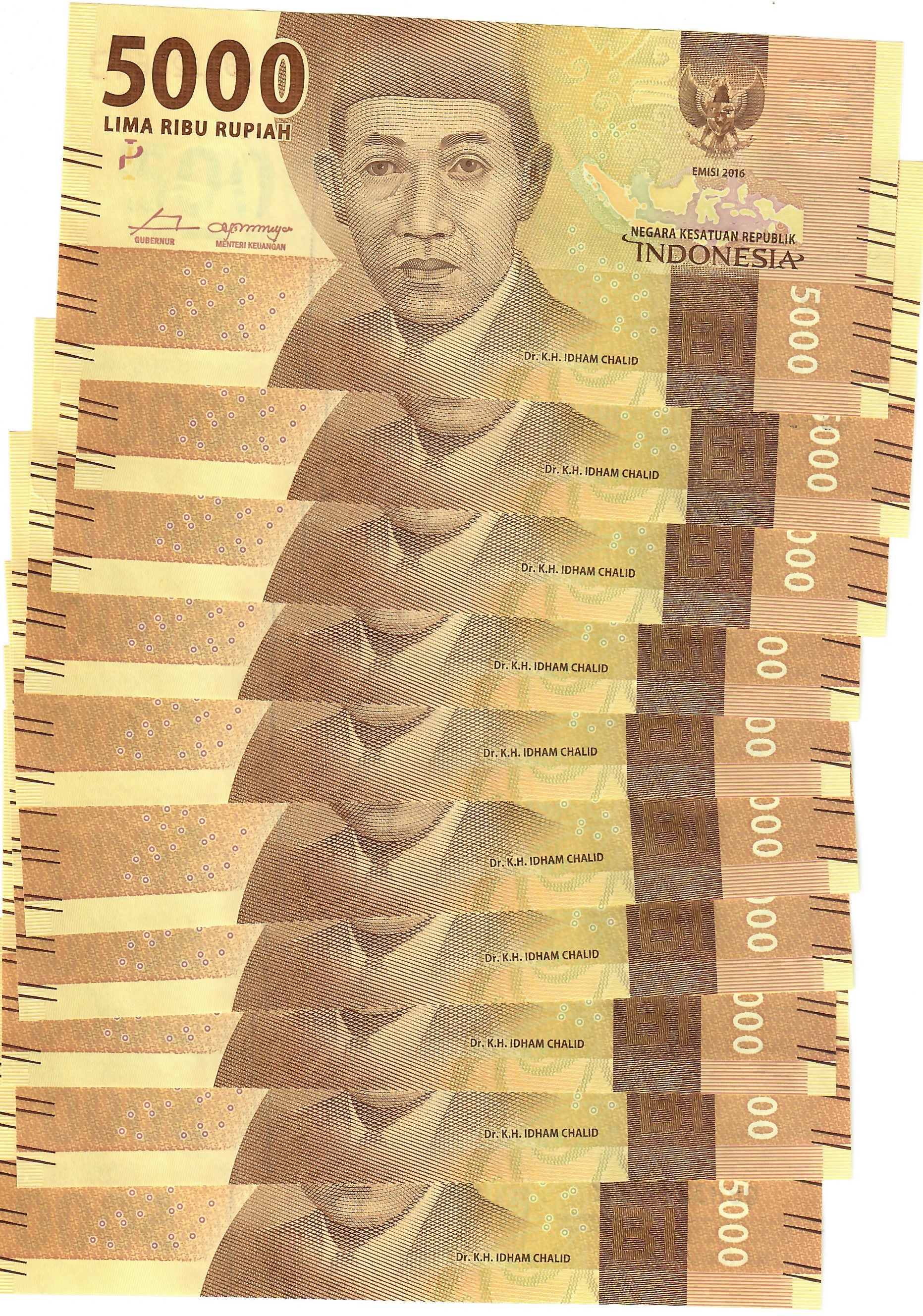 Indonesia 10x 5000 Rupiah 2016 (2017) UNC – Davenport-Banknotes-and-Coins