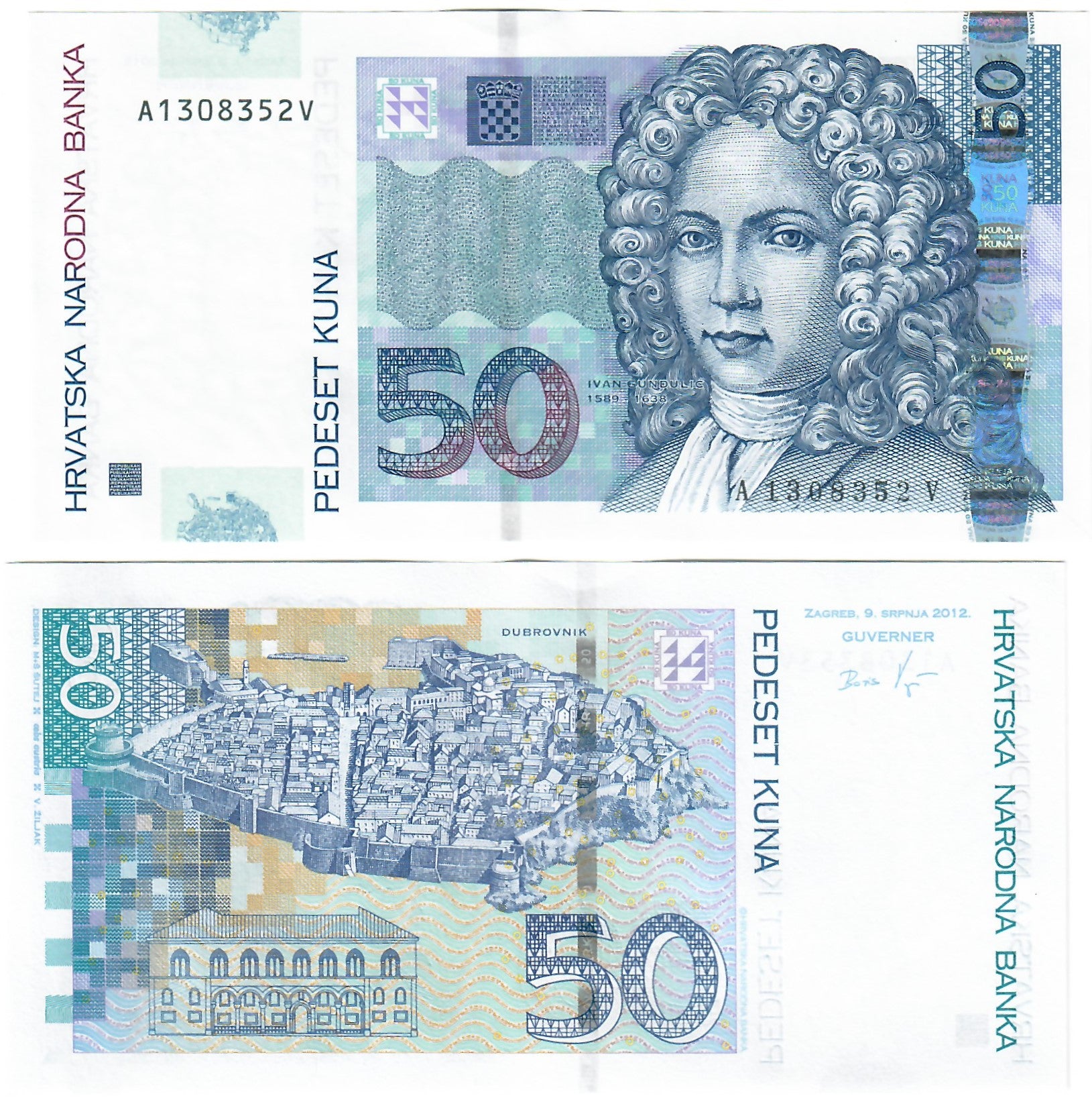 Croatia 50 Kuna 2012 UNC – Davenport-Banknotes-and-Coins