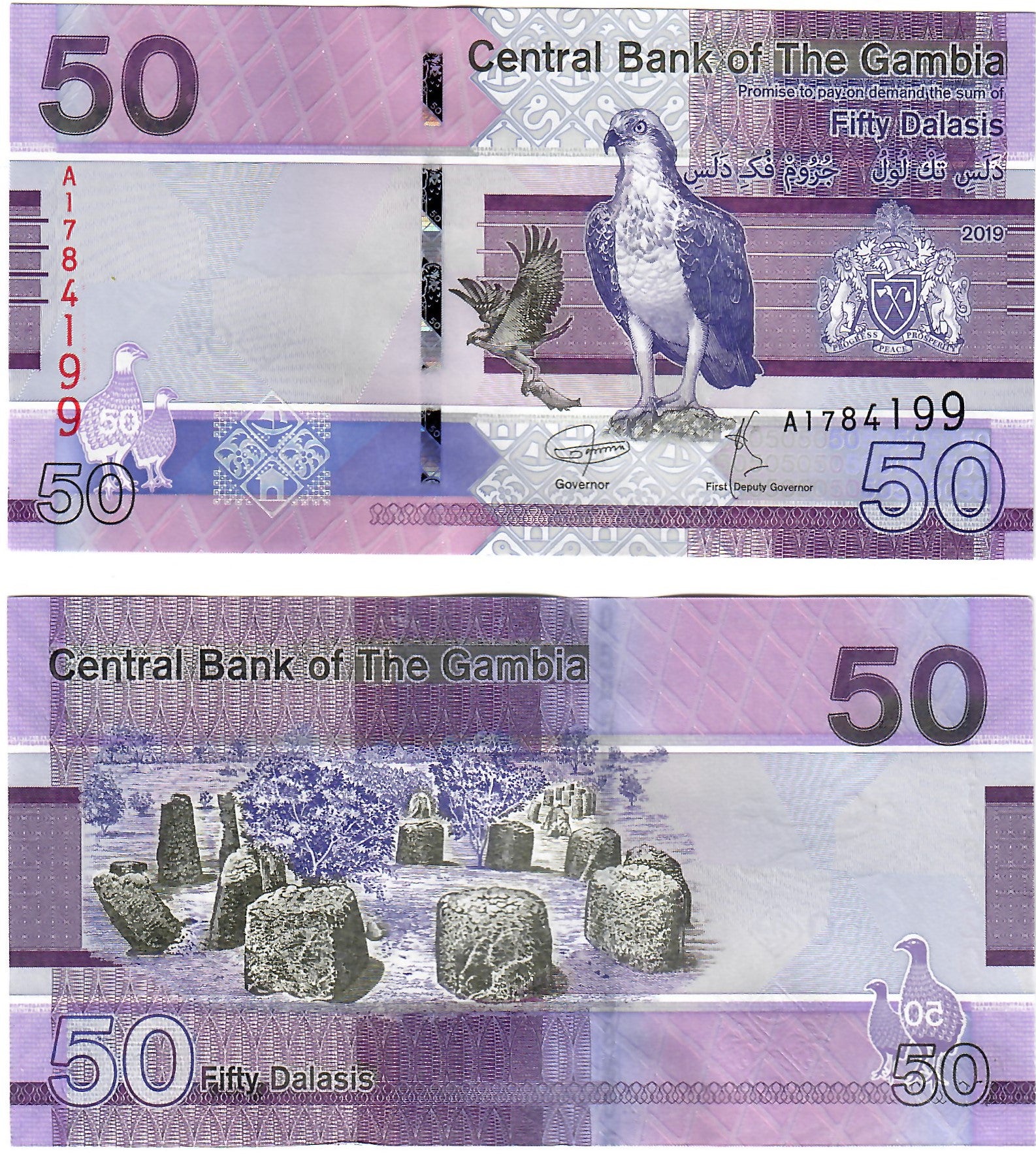 The Gambia 50 Dalasis 2019 UNC – Davenport-Banknotes-and-Coins