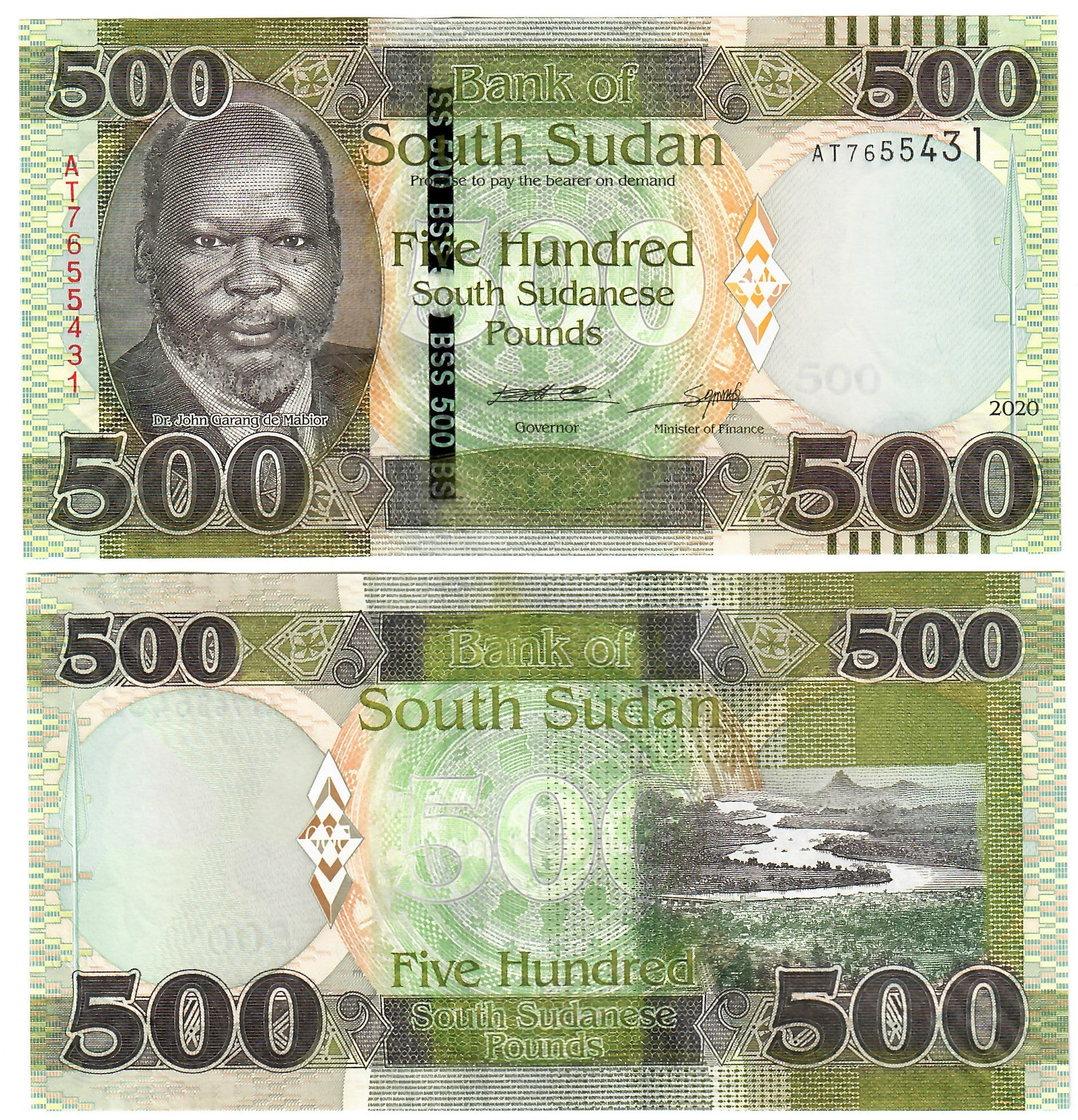 South Sudan 500 Pounds 2020 (2021) UNC – Davenport-Banknotes-and-Coins