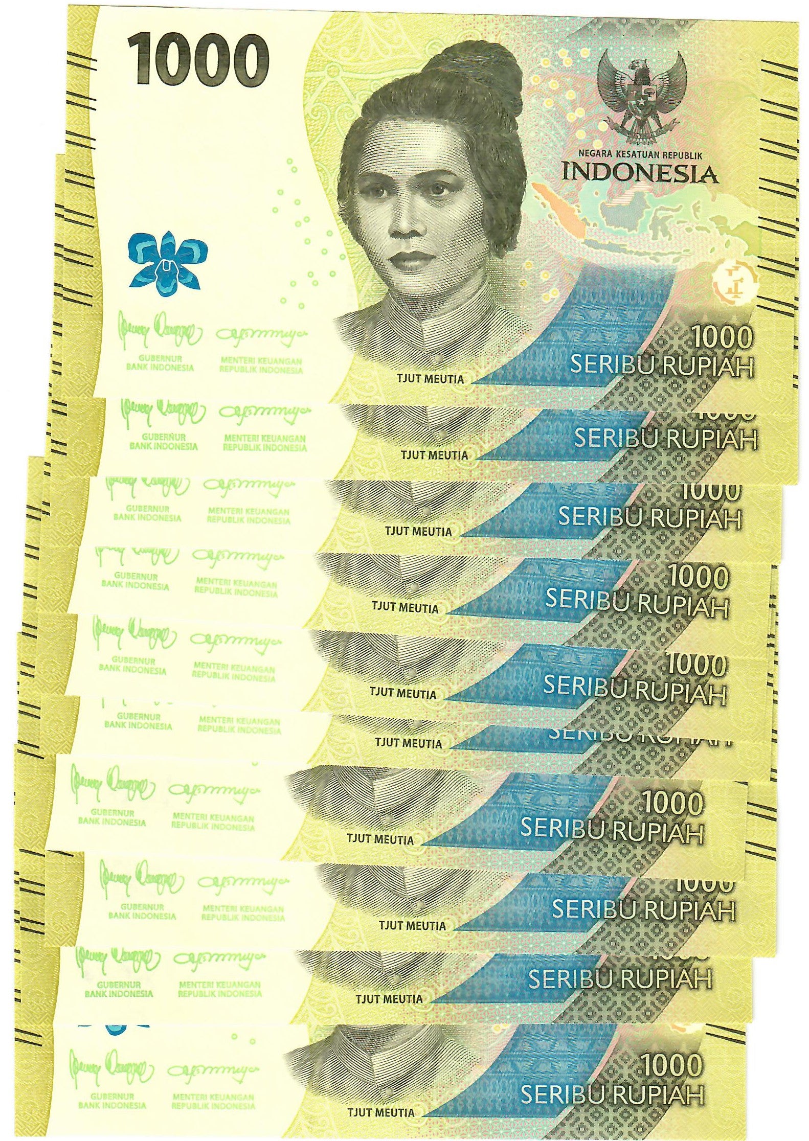 Indonesia 10x 1000 Rupiah 2022 UNC – Davenport-Banknotes-and-Coins
