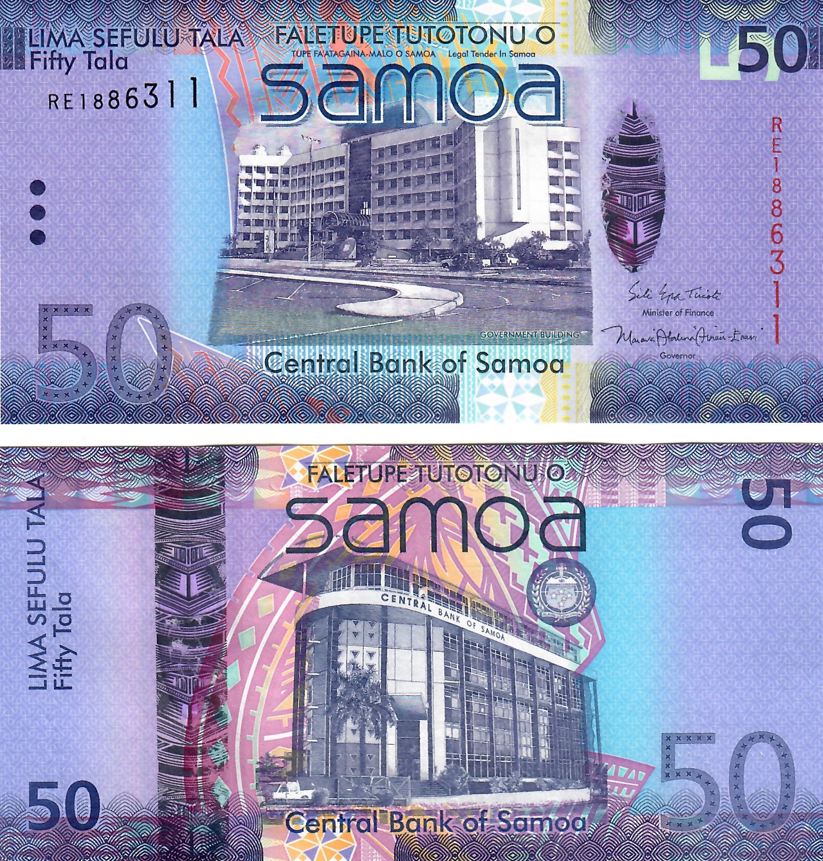 Samoa 50 Tala 2017 UNC – Davenport-Banknotes-and-Coins