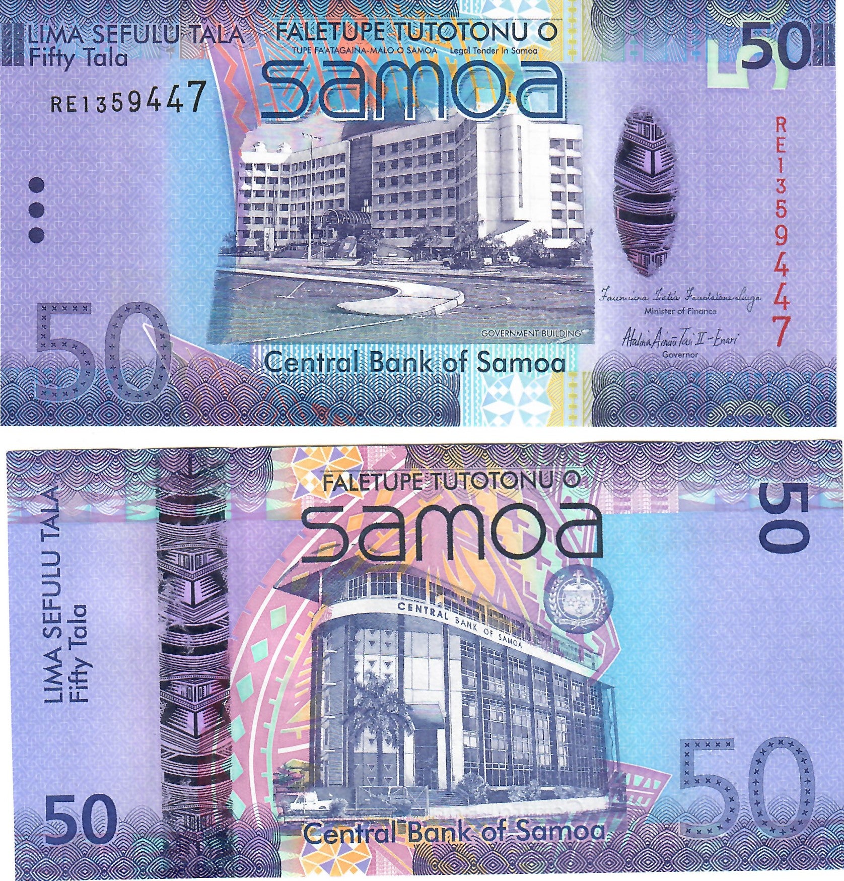 Samoa 50 Tala 2012 UNC – Davenport-Banknotes-and-Coins