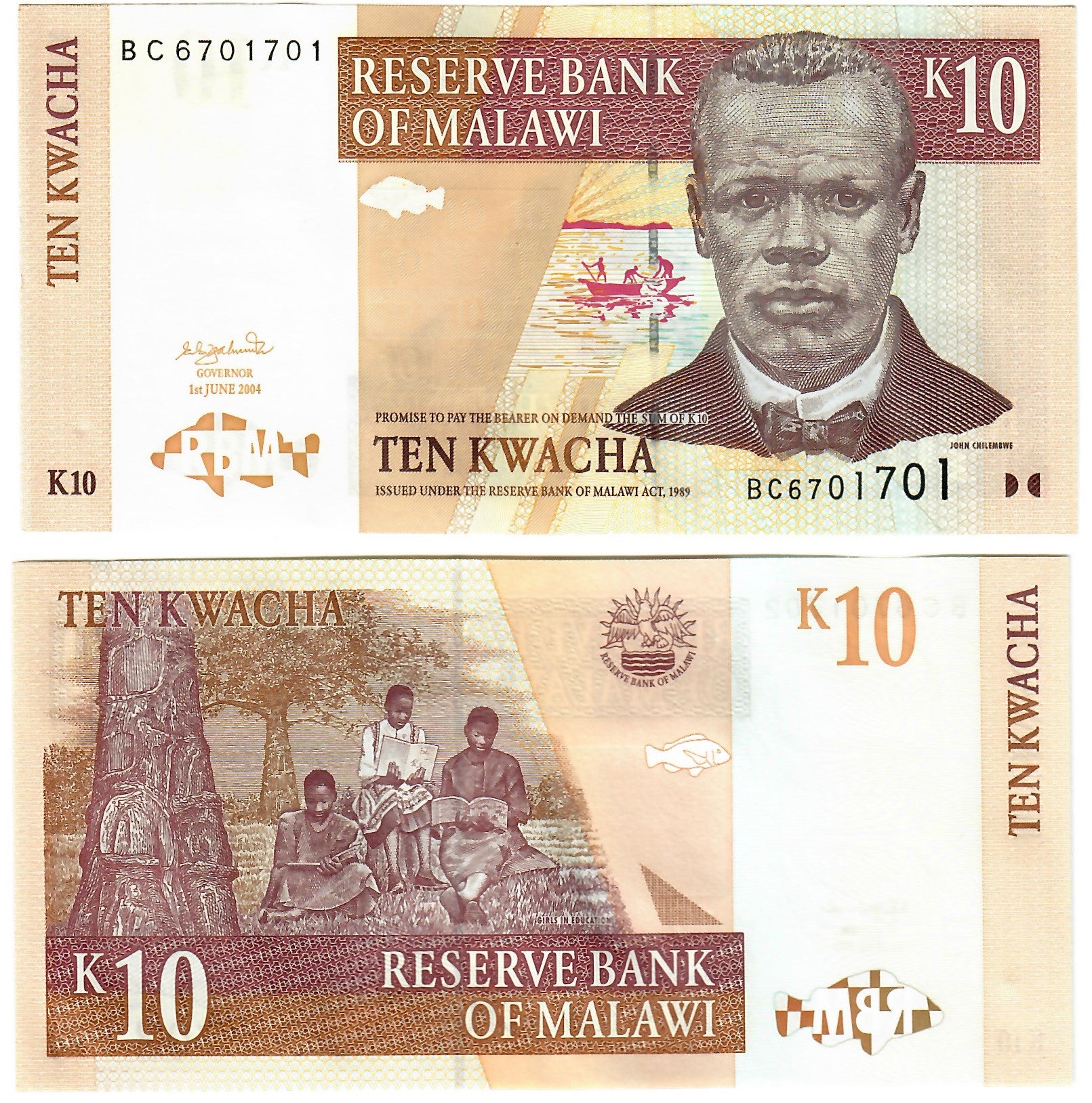 Malawi 10 Kwacha 2004 UNC – Davenport-Banknotes-and-Coins