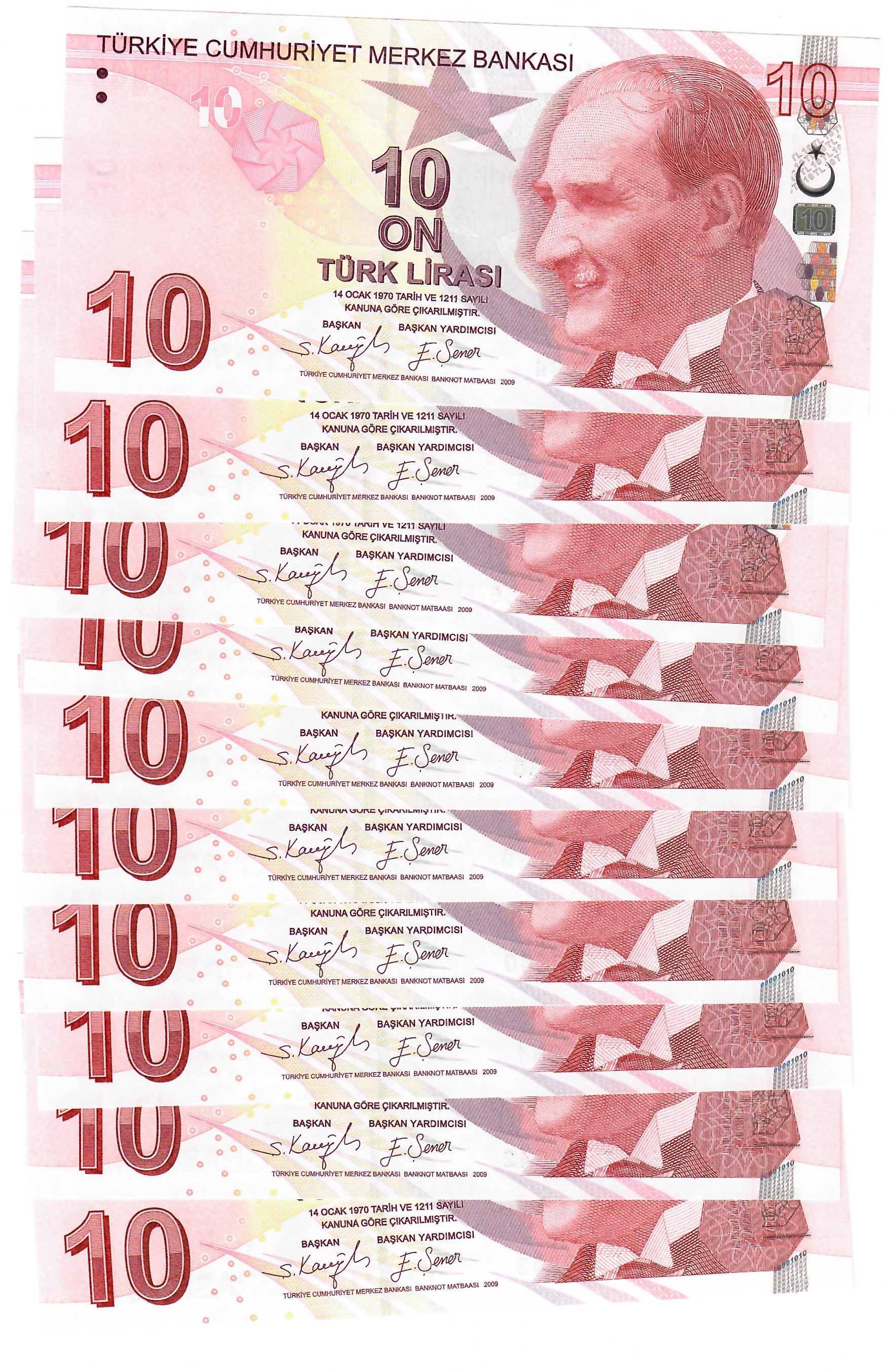 Turkey 10x 10 Lira 2009 (2021) UNC "Kavcioglu/Sener" – Davenport ...