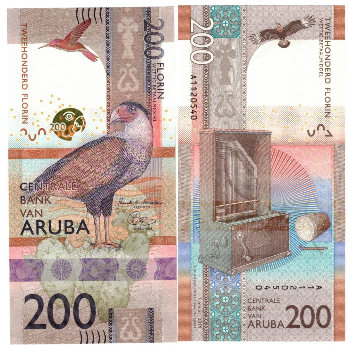 Aruba 200 Florin 2019 UNC – Davenport-Banknotes-and-Coins