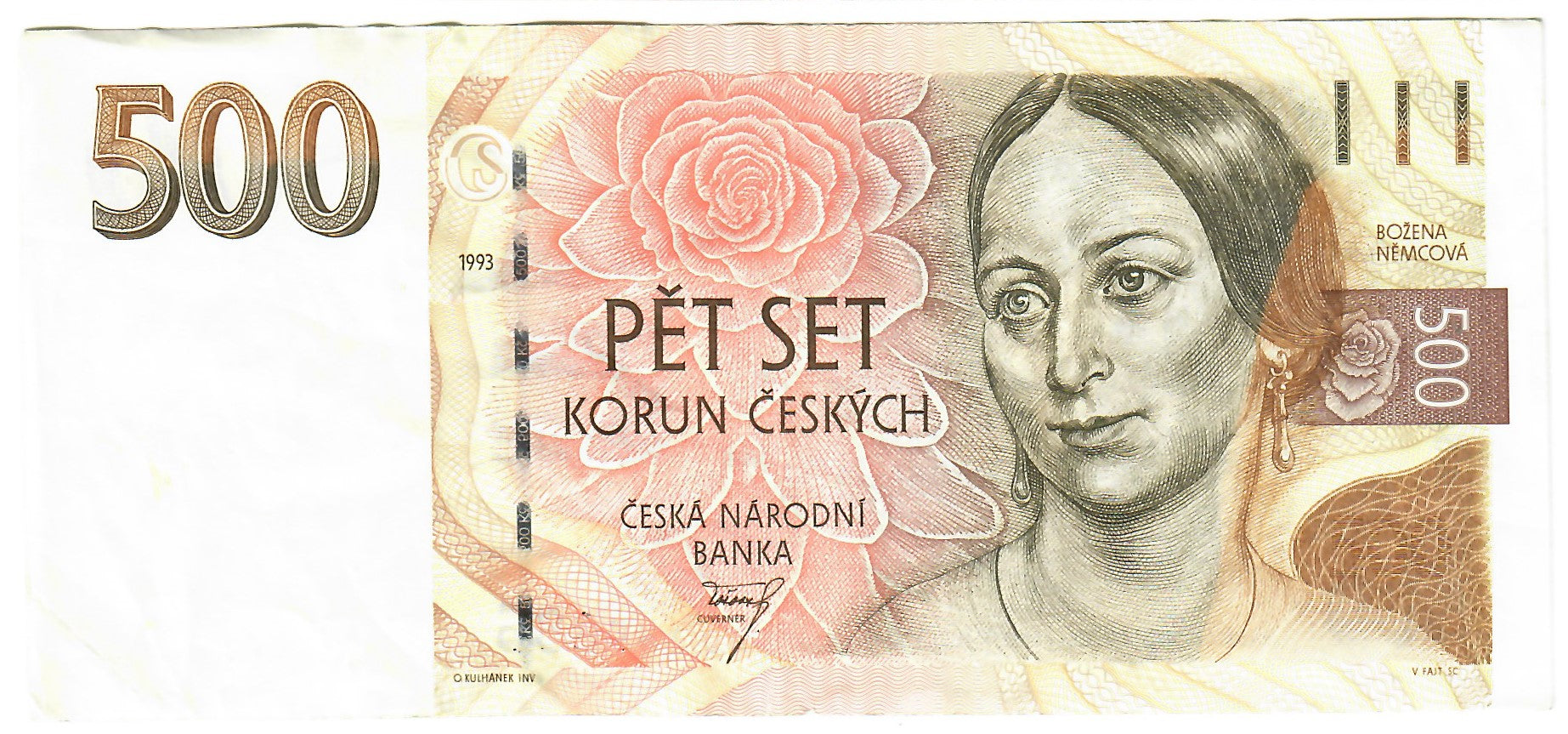Czech Republic 500 Korun 1993 VF – Davenport-Banknotes-and-Coins