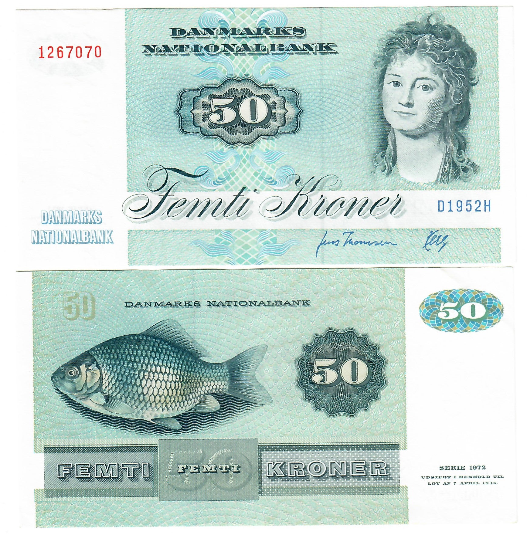Denmark 50 Kroner 1995 aUNC – Davenport-Banknotes-and-Coins