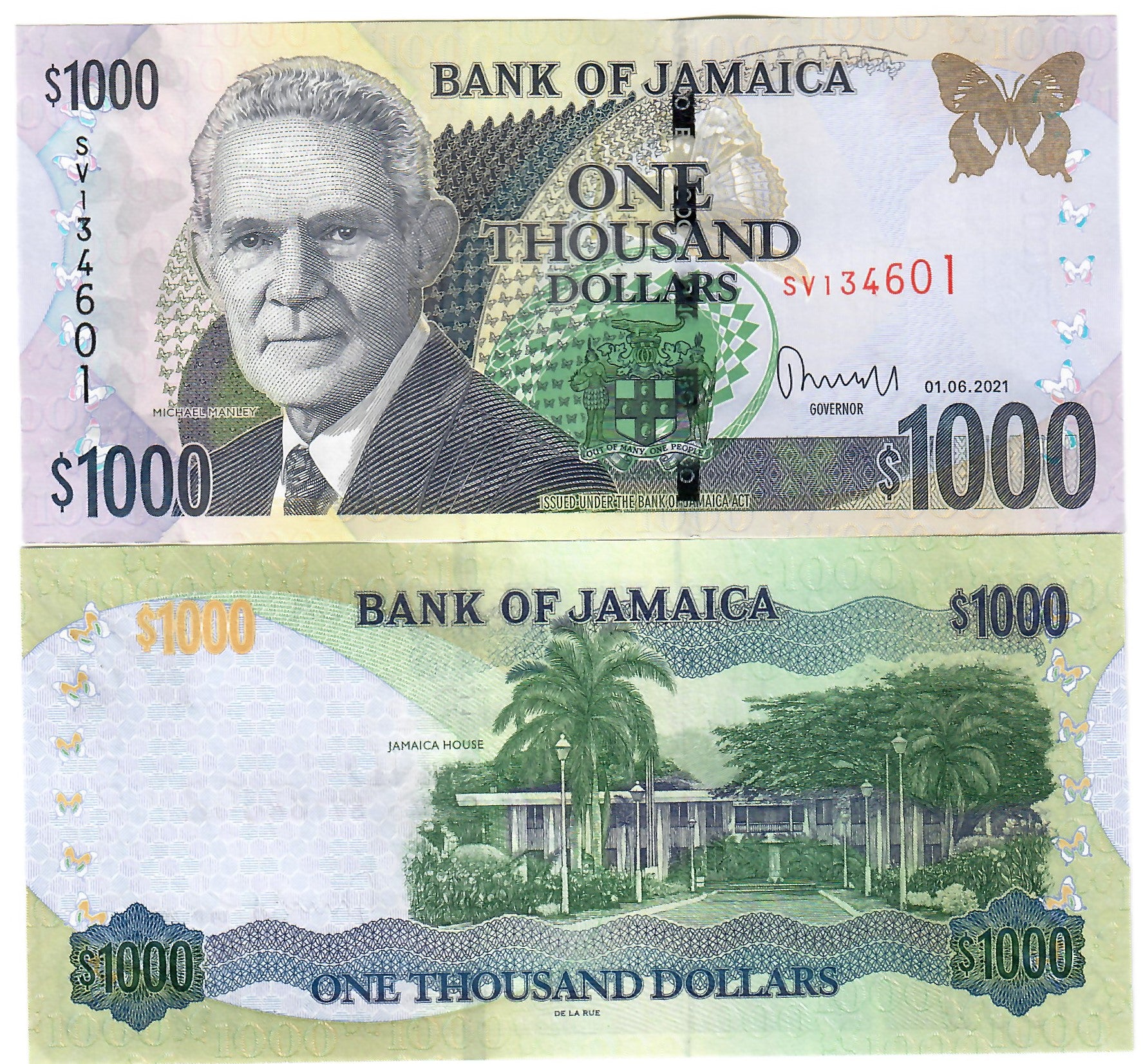 Jamaica 1000 Dollars 2021 UNC – Davenport-Banknotes-and-Coins