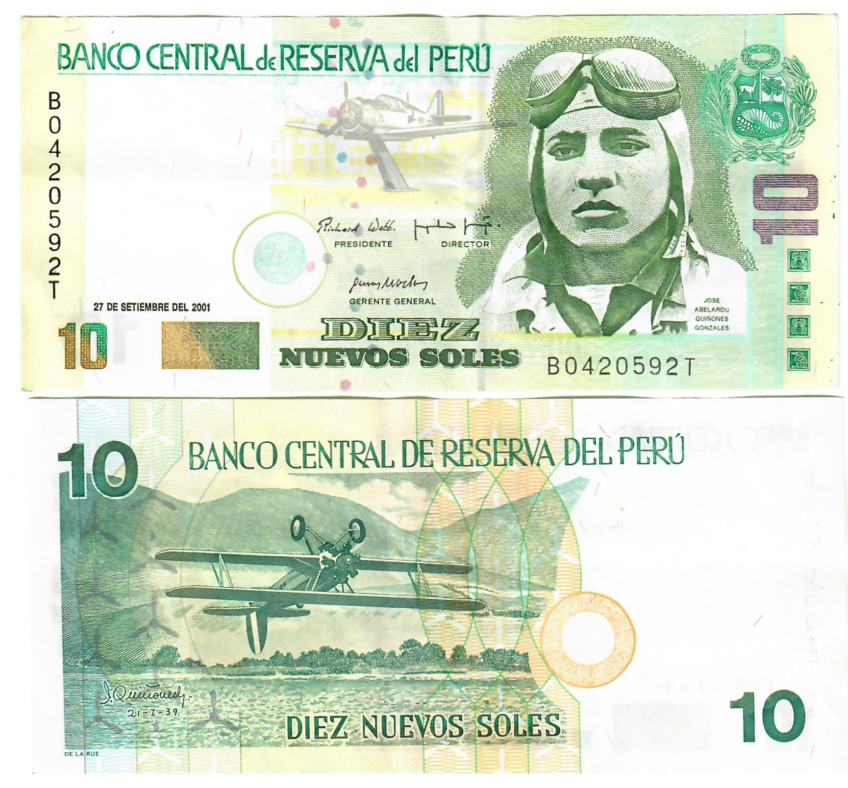 Peru 10 Nuevos Soles 2001 EF – Davenport-Banknotes-and-Coins