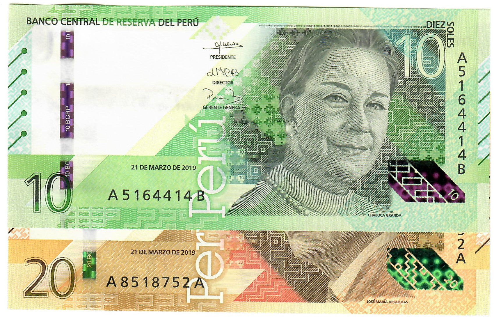 SET Peru 10 & 20 Soles 2019 (2021-2022) UNC "AA" – Davenport-Banknotes ...